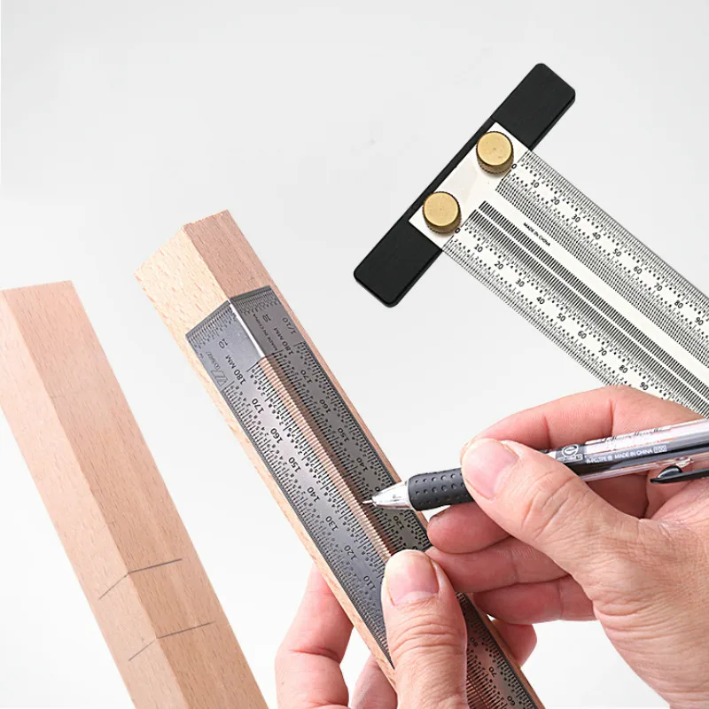 High-Precision-Scale-Ruler-T-Type-Hole-Ruler-Stainless-Woodworking ...