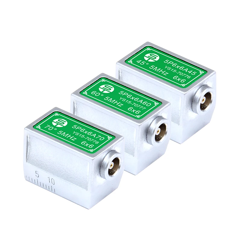 LEMO00 Connector 5mhz NDT UT Probes 6*6mm Angle Beam Transducer