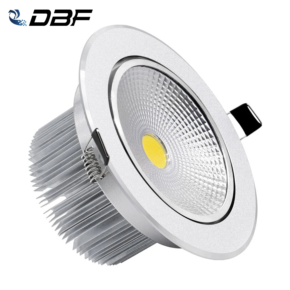 [DBF]Silver Body Round Dimmable LED Recessed Downlight 7W 9W 12W 15W ...