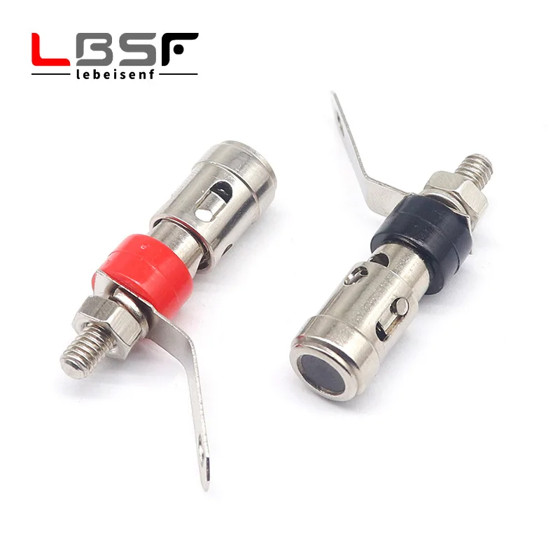 2pcs/1pairs Nickel-plated push-type small spring terminal speaker ...