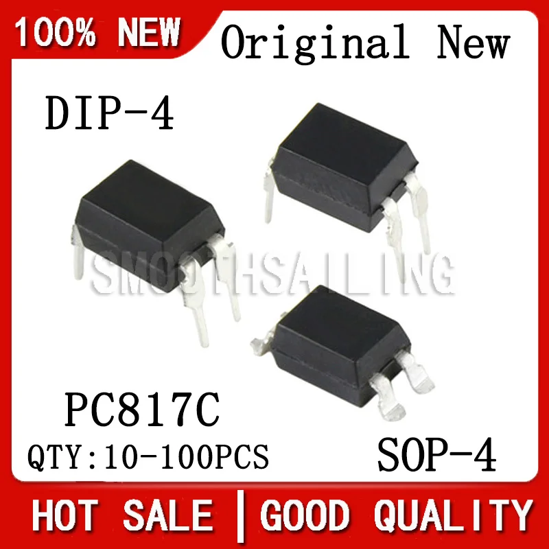 10-100Pcs 100% New PC817C PC817 EL817 817 817C FL817C DIP-4 PC817C SOP-4 Optocoupler