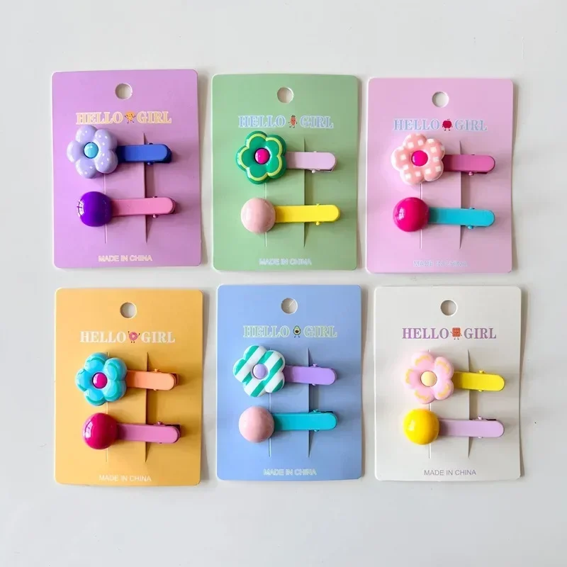 2pc-Cute-Metal-Flower-Hair-Claw-Side-Clips-for-Women-Girls-Kids-Child ...