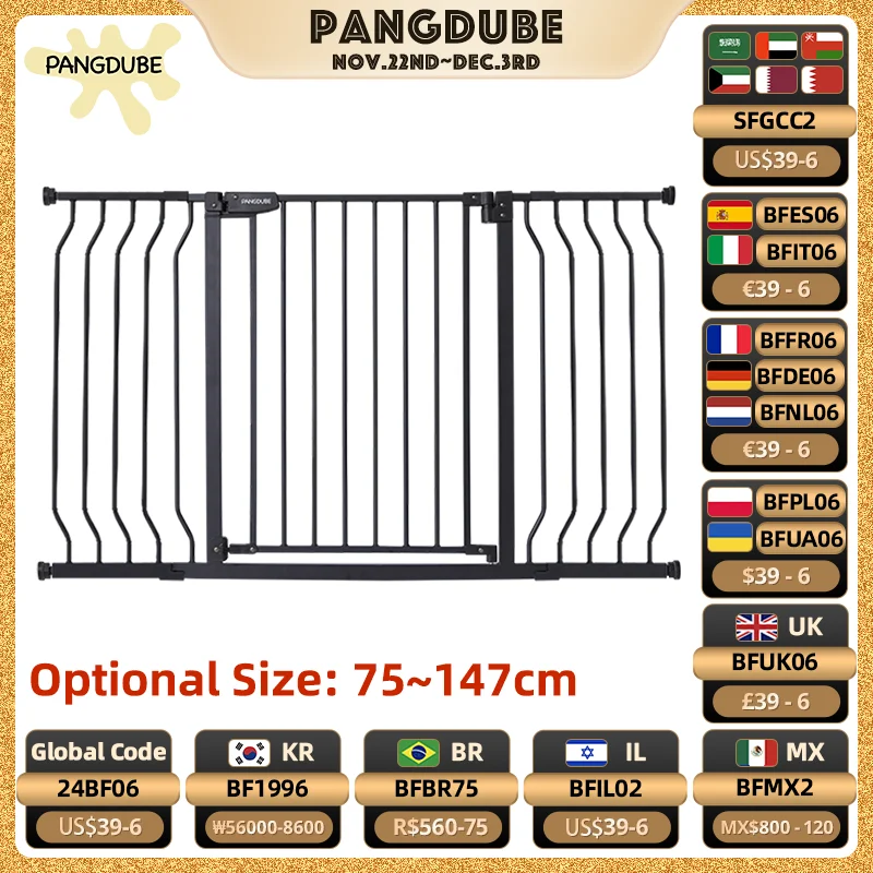 Children-s-Safety-Barrier-Childproof-Gate-75-147cm-Pressure-mounted ...