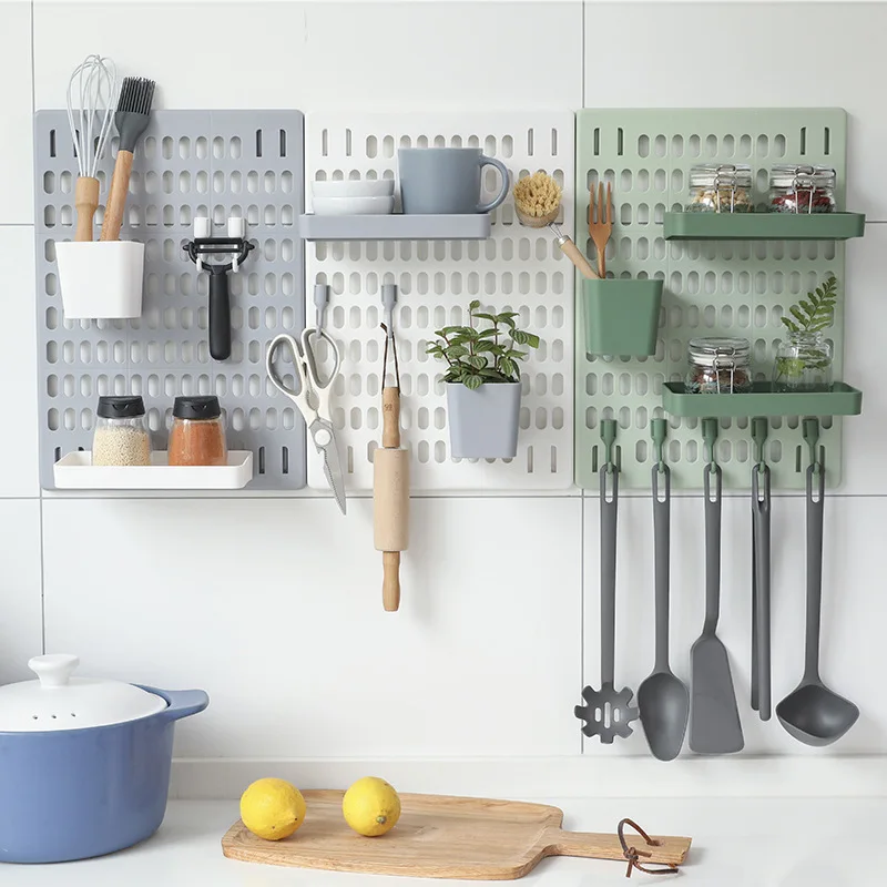 Pegboard-Punch-free-Kitchen-with-Hole-Board-Easy-To-Install-Home ...