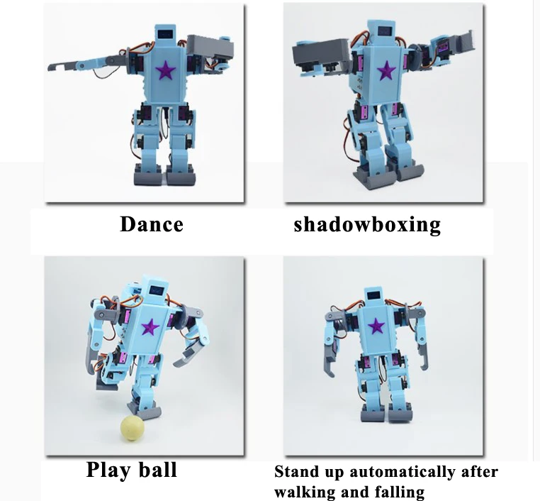 12 Dof Biped Humanoid Robot Can Dance Walk Control Open Source Mixly G