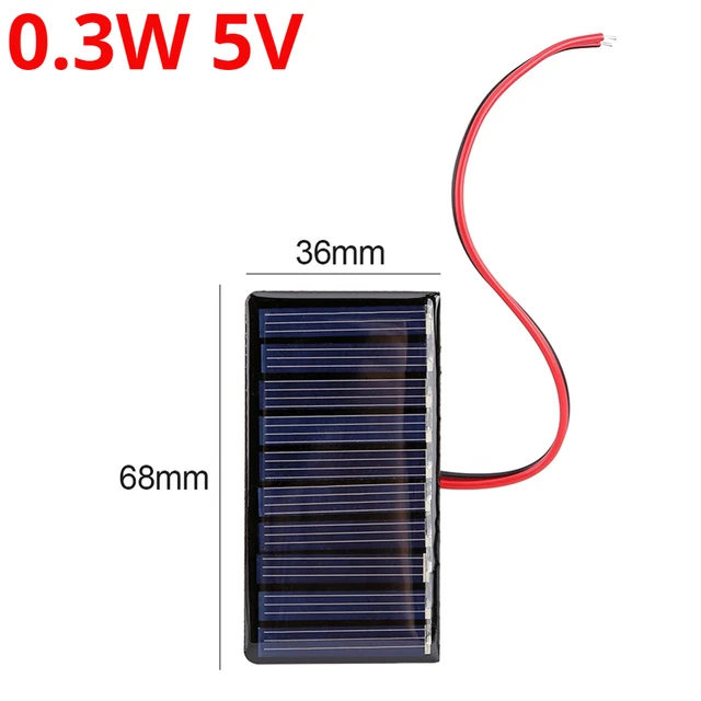 Solar Panel 3W 12V Micro Solar Board Portable Charger Polysilicon DIY ...