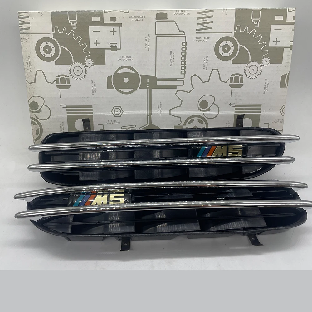 2PCS 51137896849 51137896850 NEW Chrome Car Fender Side Panel Grilles ...