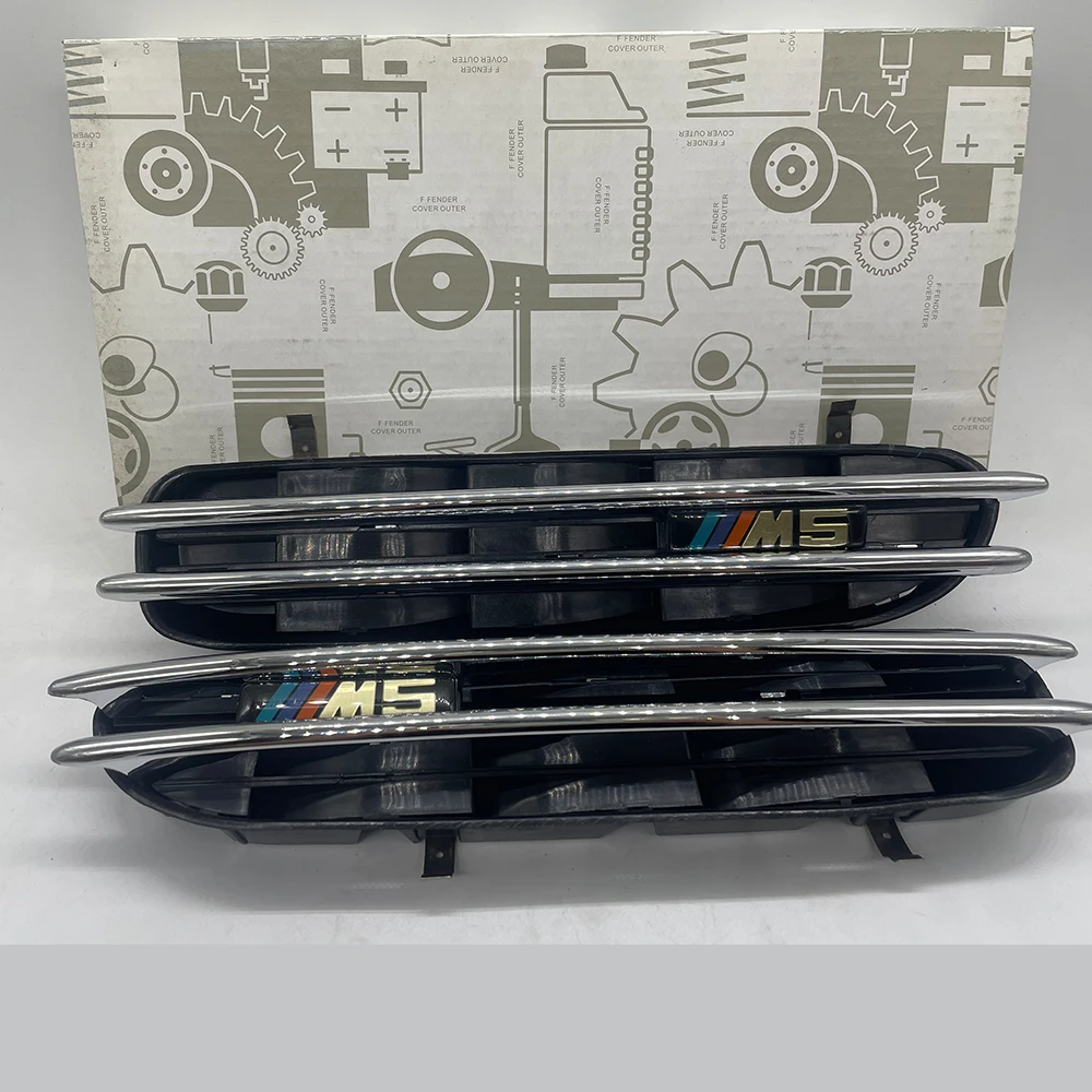 2PCS 51137896849 51137896850 NEW Chrome Car Fender Side Panel Grilles ...