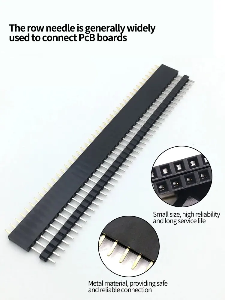 Broches Mâles Et Femelles À Une Rangée, 20 Pièces, 10 Paires, 1x40p ...