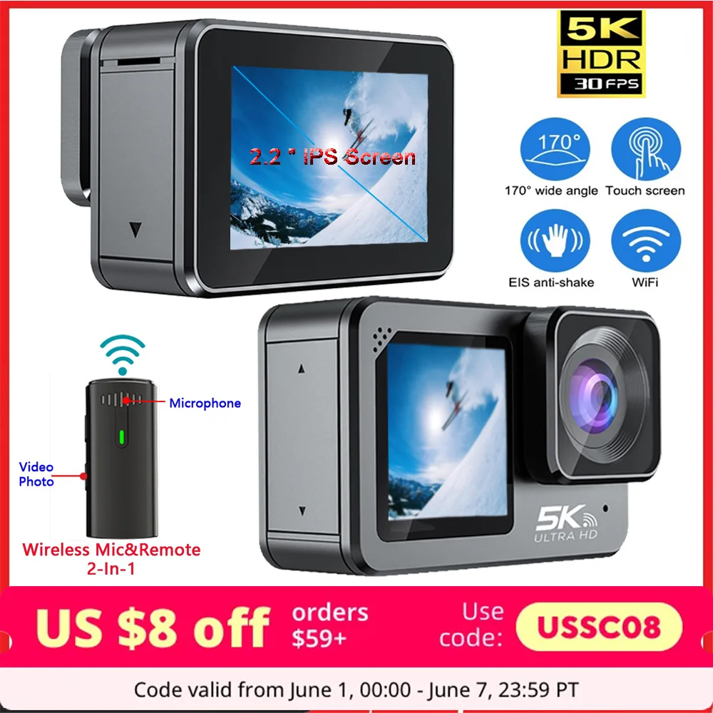 F6W-Wireless-Mic-Action-Camera-5K-4K60FPS-48MP-2-2-Touch-LCD-EIS-Dual ...