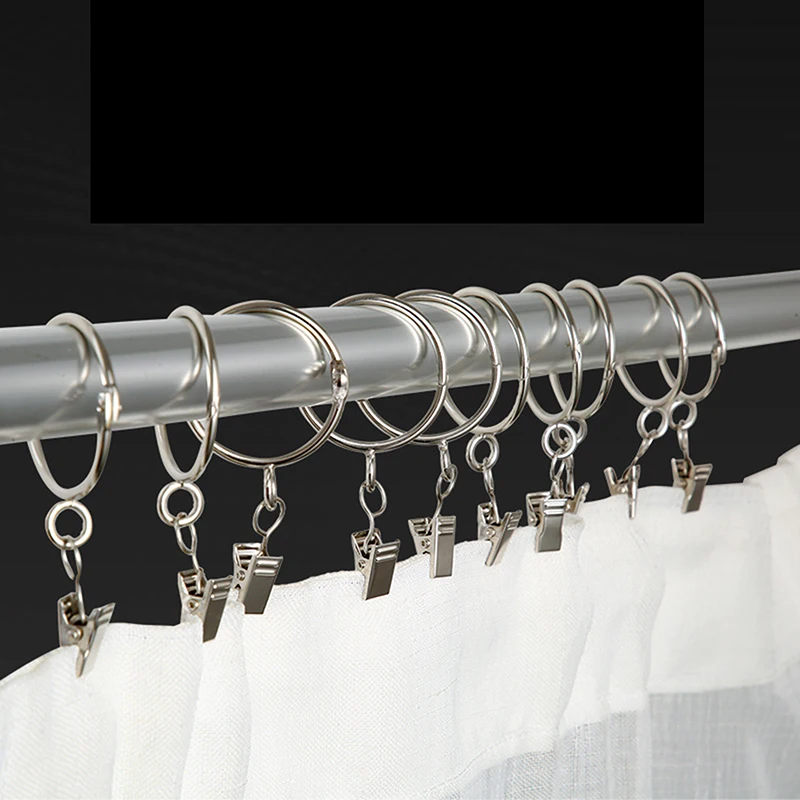 10-20Pcs-Compact-Stainless-Steel-Curtain-Clips-With-Hook-Sturdy-Durable ...