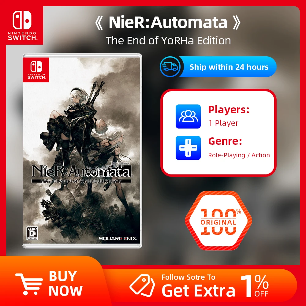 NieR-Automata-Nintendo-Switch-The-End-of-YoRHa-Edition-OLED-Lite-Cart-o ...