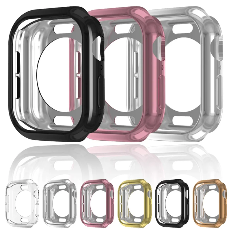 TPU-Cover-For-Apple-Watch-Case-45mm-41mm-40mm-44mm-42mm-46mm-No-Screen ...