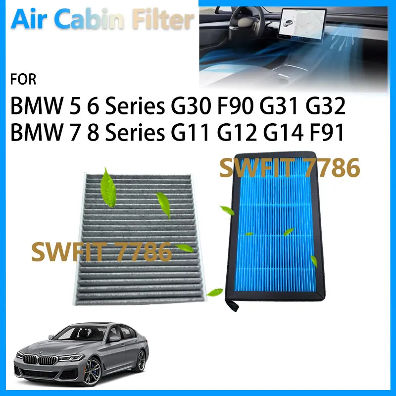 Air Cabin Filter For BMW 5 6 7 8 Series G30 F90 G31 Touring G32 Gran ...