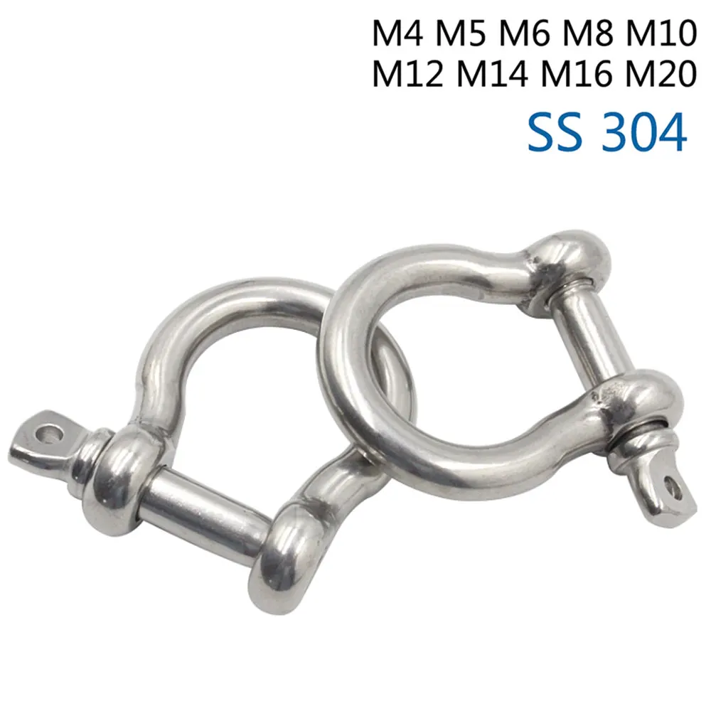 1-5pcs-Lot-Stainless-Steel-U-Bolts-Bow-Shackle-M10-M12-M16-M20-Type-U ...