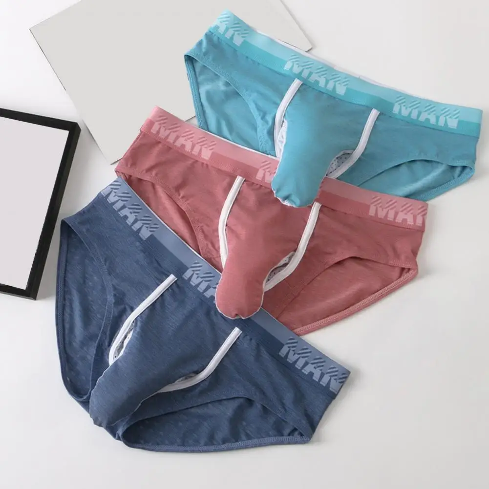 Longjiang Men Briefs Patchwork Mesh Design Sexy 3D Elephant Nose Male Underpants for Inside Wear