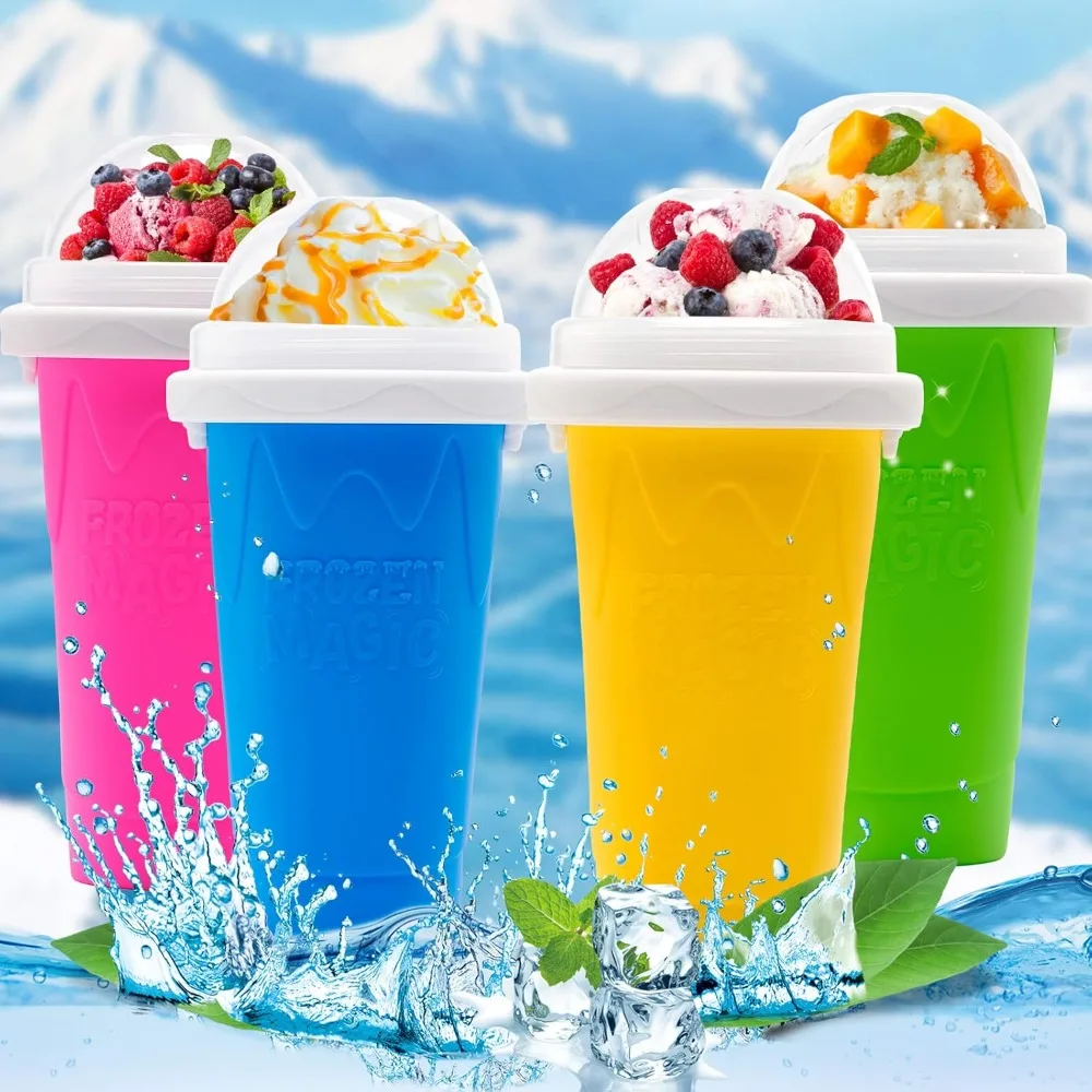 Slushie-Maker-Cup-Magic-Quick-Frozen-taza-de-enfriamiento-de-doble-capa ...