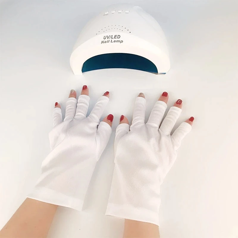 1pair Manicure Radiation Proof Glove UV Rays Protection UV Gloves Short ...