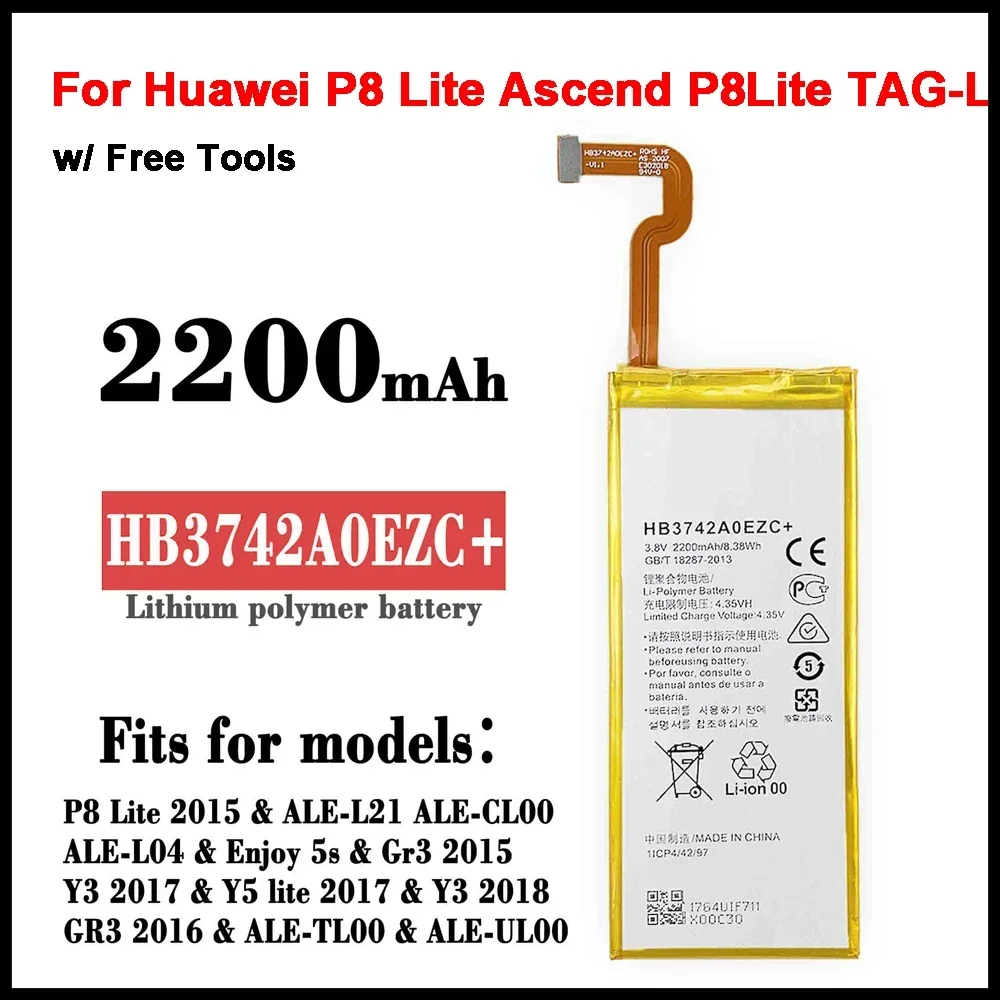 Battery-HB3742A0EZC-for-Huawei-P8-Lite-Ascend-P8-Lite-TAG-L21-L22-L23 ...