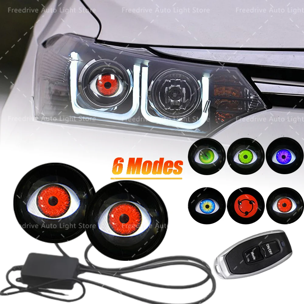 Cool-Decoration-Dynamic-LED-Car-Headlights-Devil-Eye-LED-Car-Light ...