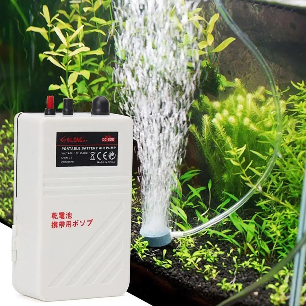 Portable-Aquarium-Aerator-Air-Pump-Oxygen-Water-Pump-Air-Stone-Tube ...