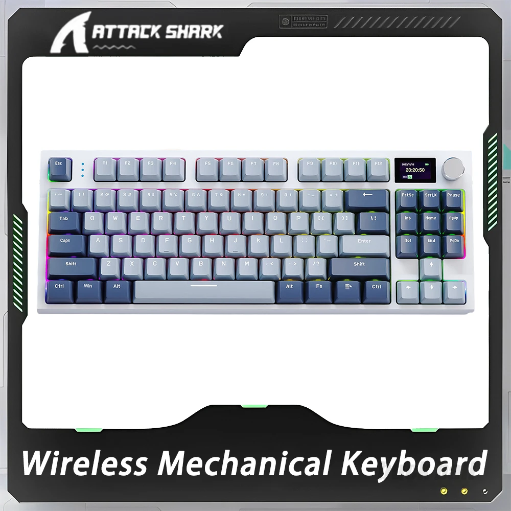 Attack-Shark-K86-Mechanical-Keyboard-TFT-Screen-Multifunctional-Knob ...