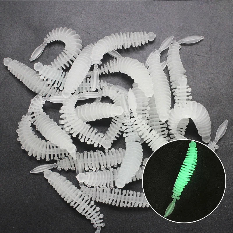 10Pcs/Lot 55mm/1g Silicone Soft Worm Bait Probaits Fishing Lure Pesca ...