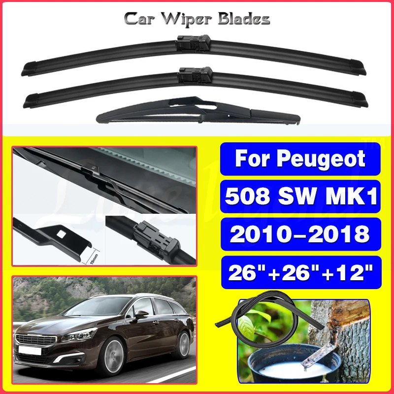 Wiper-Front-Rear-Wiper-Blades-Set-For-Peugeot-508-SW-MK1-2010-2018 ...