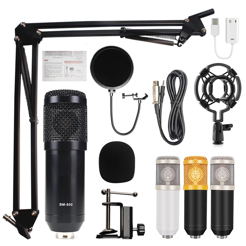 Bm-800-condenser-studio-recording-podcast-kaorake-microphone-mic-kit ...
