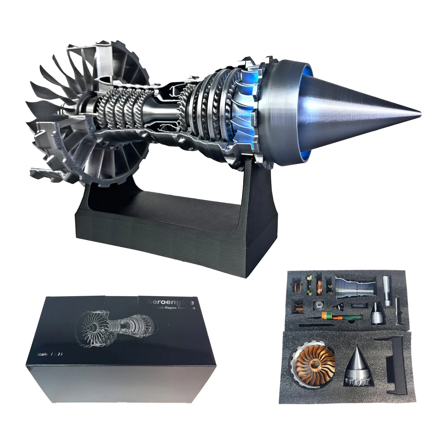 DIY Turbofan Jet Engine Model Aircraft Engine Kit Model Toy with ...