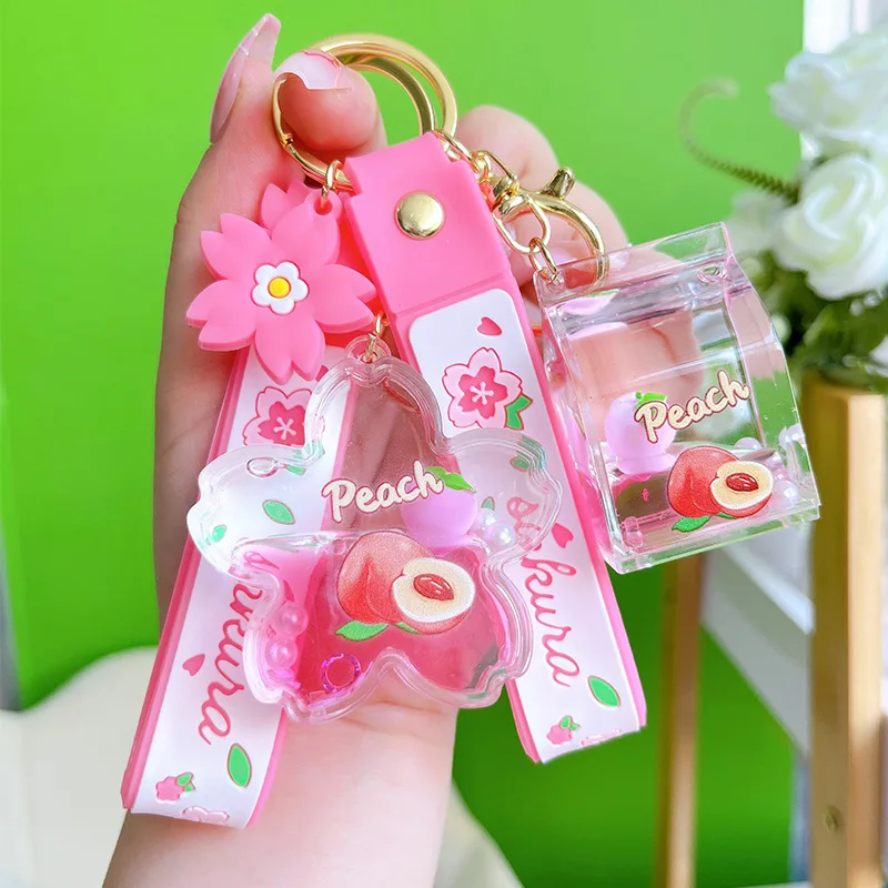 Acrylic Keychain Liquid | Keychain Keys Quicksand | Keychain Liquid ...