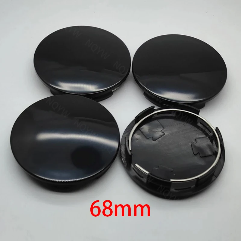 4Pcs/Set 68mm Car Vehicle Wheel Hub Center Cap Cover ABS Black Silver ...