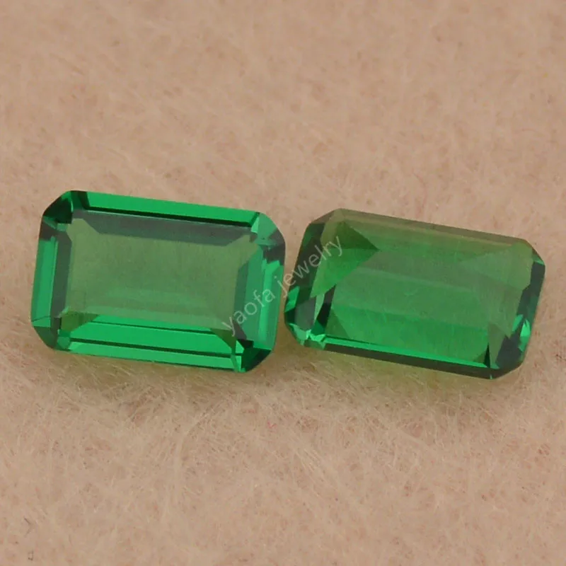 Sale-3X5m-13x18mm-Emerald-Green-Color-CZ-Stone-Rectangle-Octangle-Step ...