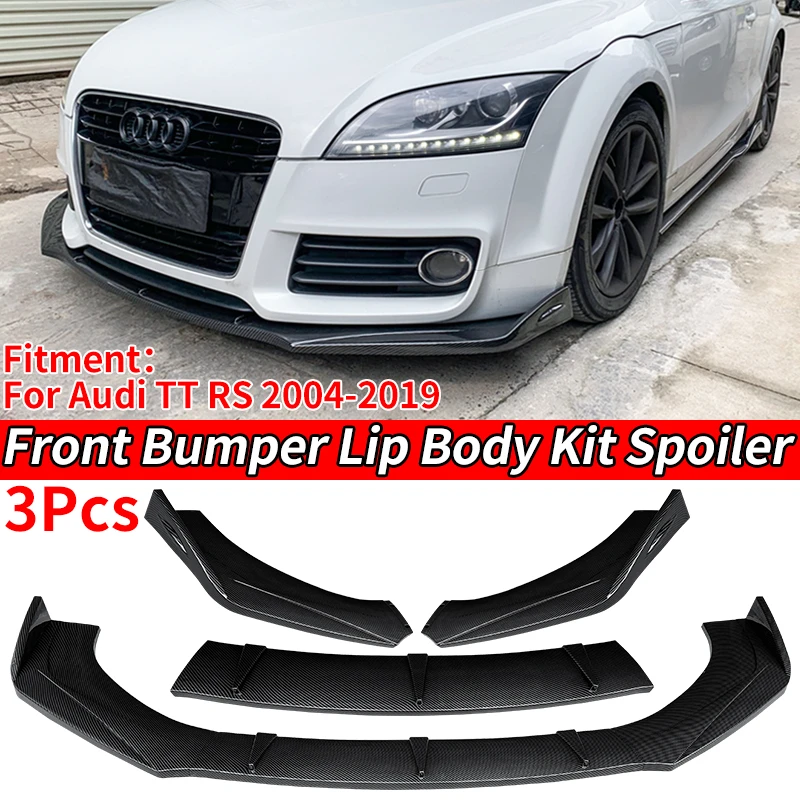 3color 3pcs Carbon Fiber Look Car Front Bumper Splitter Lip Body Kit ...