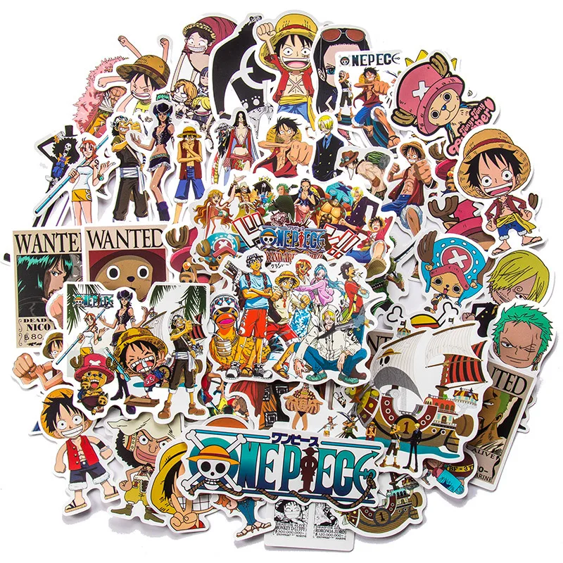 One-Piece-Anime-Adesivo-de-Luffy-Figura-adesivos-para-Notebook ...