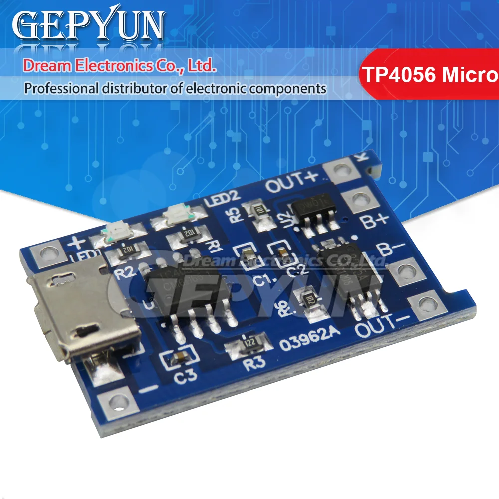 1-pz-Micro-USB-5V-1A-18650-TP4056-modulo-caricabatteria-al-litio-scheda ...