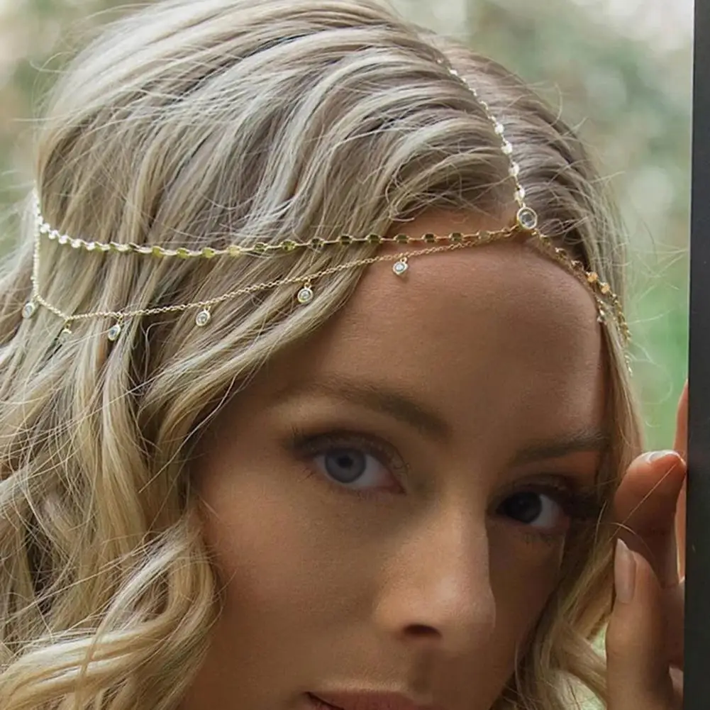 Head-Chain-Hair-Accessory-Elegant-Boho-Style-Rhinestone-Head-Chain-for ...