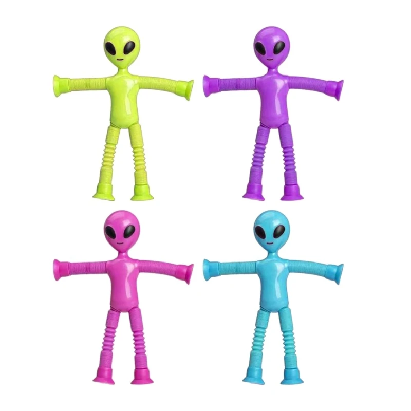 Stretch-Tube-Alien-Puzzle-Glowing-Decompression-Toy-Cartoon-Suction-Cup ...