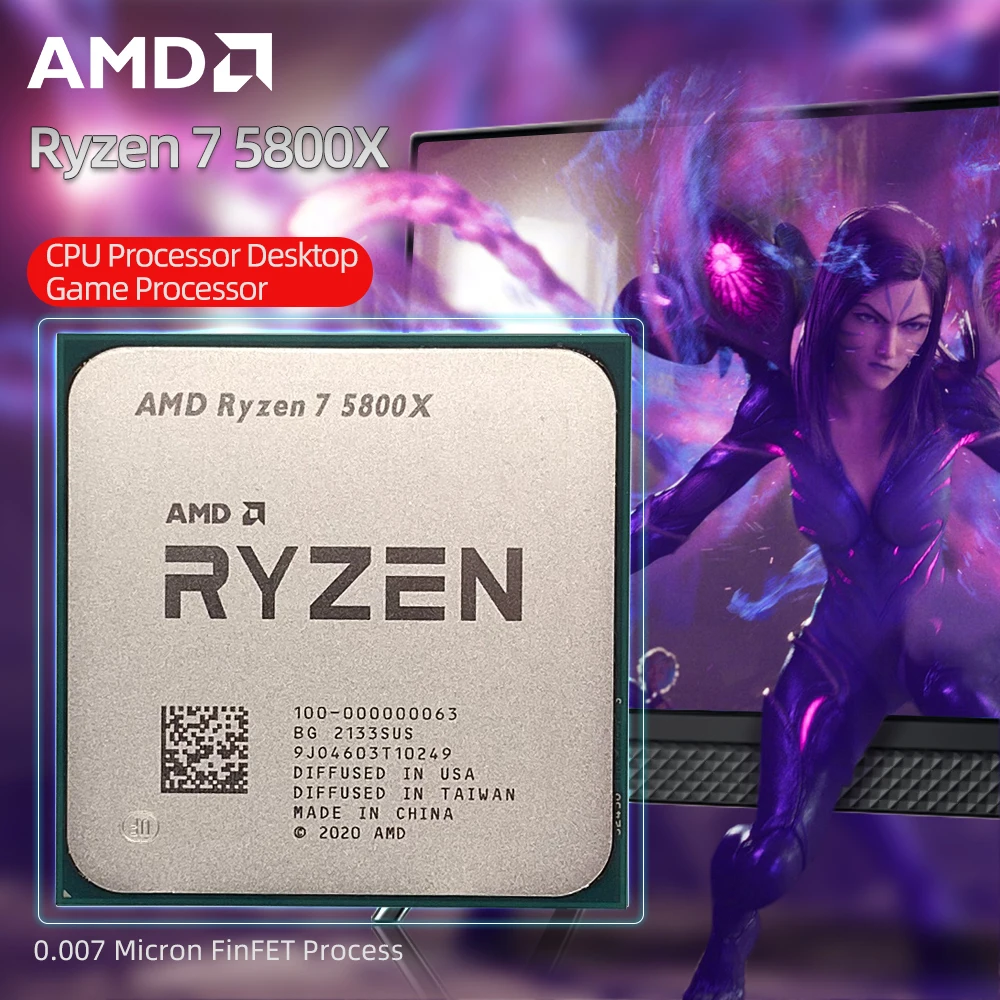 Amd Ryzen 7 5800x R7 5800x 3.8 Ghz Eight-core Sixteen-thread 105w Cpu ...