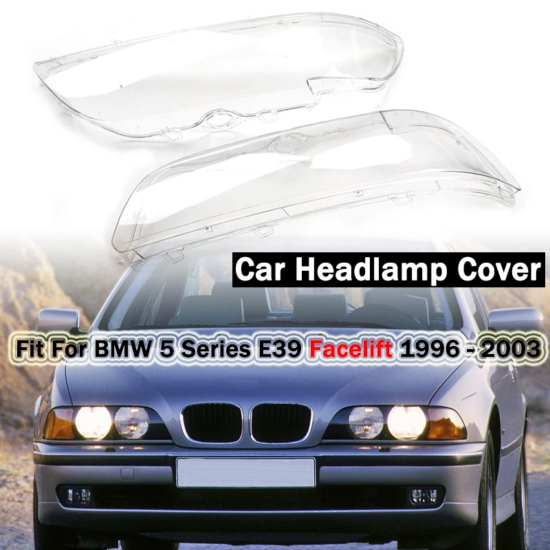 Farol-do-carro-capa-farol-lente-de-vidro-escudo-apto-para-bmw-s-rie-5 ...