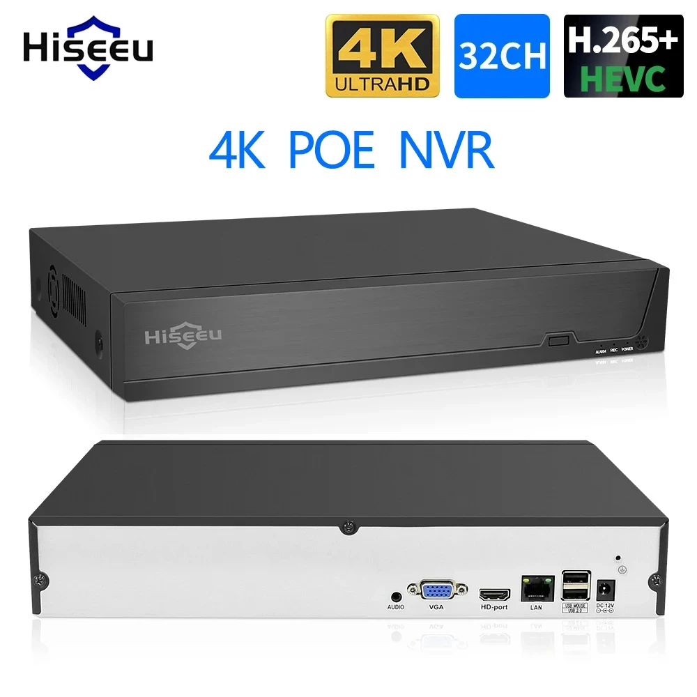 Hiseeu-Enregistreur-vid-o-NVR-POE-25CH-5MP-32CH-1080P-8CH-4K-8MP-HD ...