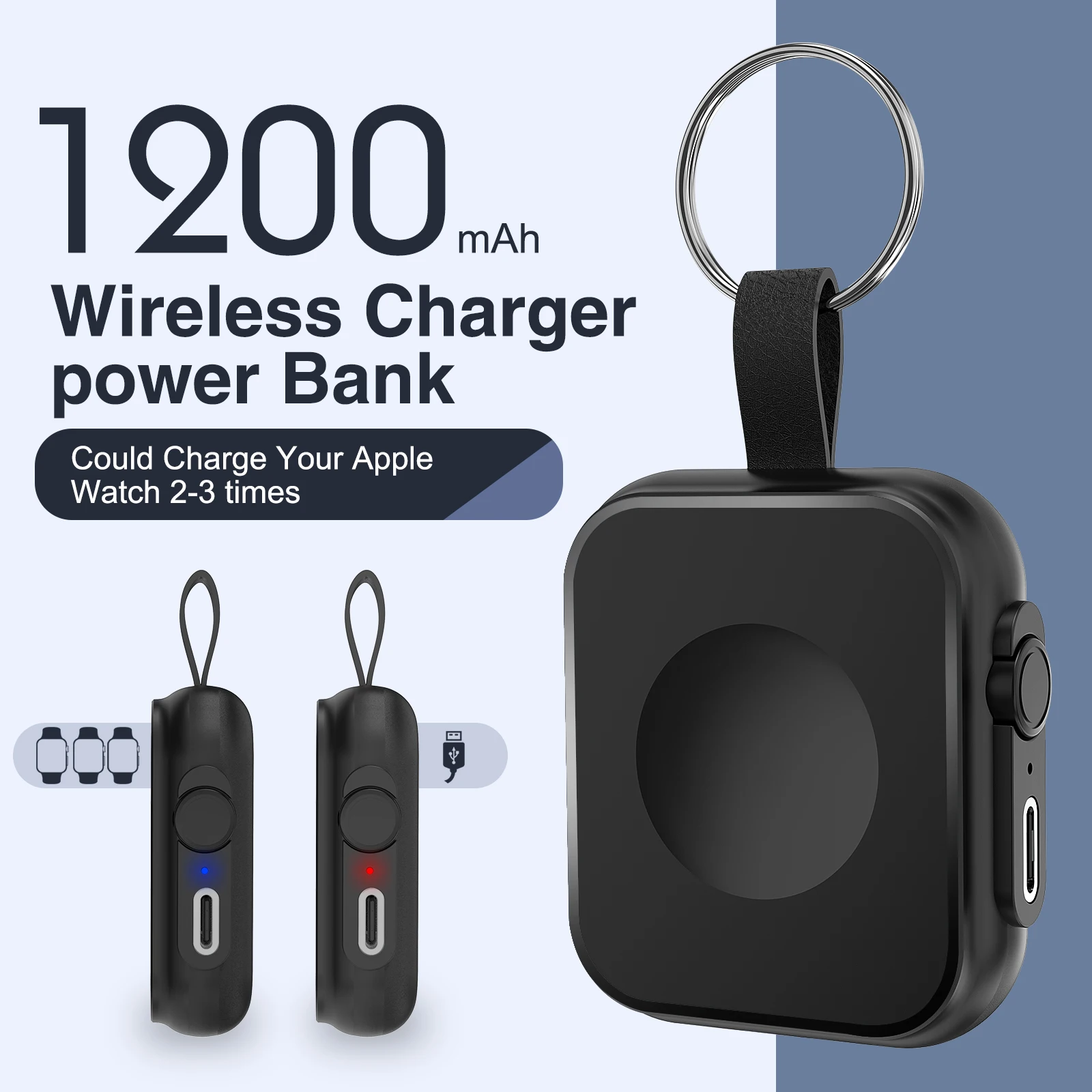 Fast Magnetic Watch Wireless Charger Power Bank for Apple Watch Serise ...