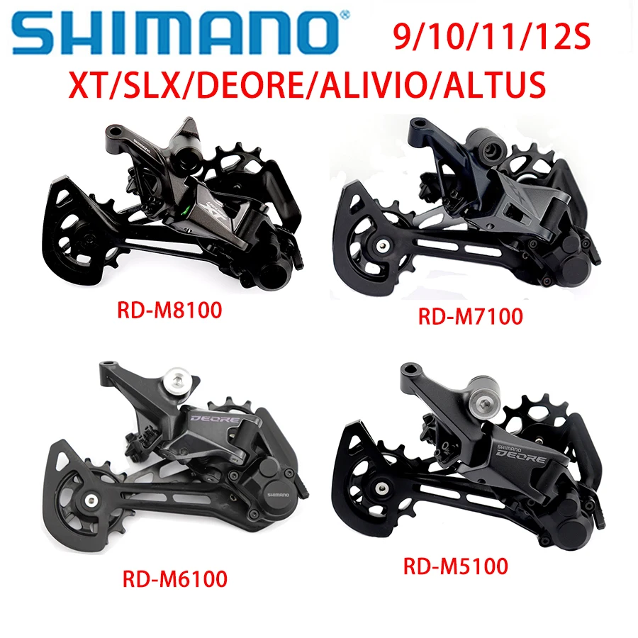 Shimano DEORE XT SLX ALIVIO ALTUS Rear Derailleurs Mountain Bike M8100 ...