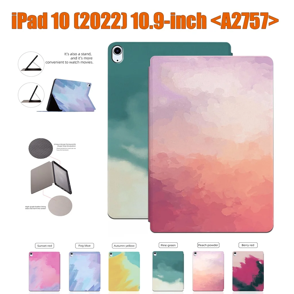 Watercolor-Art-Painting-Leather-Case-Compatible-with-iPad-Pro-11-12-9 ...