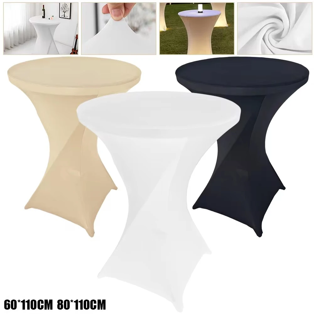 Stretch-Table-Cloth-Cocktail-Table-Cover-Spandex-Table-Cloth-Bar-Hotel ...