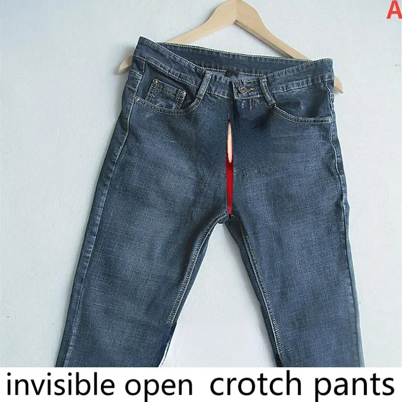 Men's Open Crotch Pants Outdoor Couple Convenient Invisible Zipper Open ...