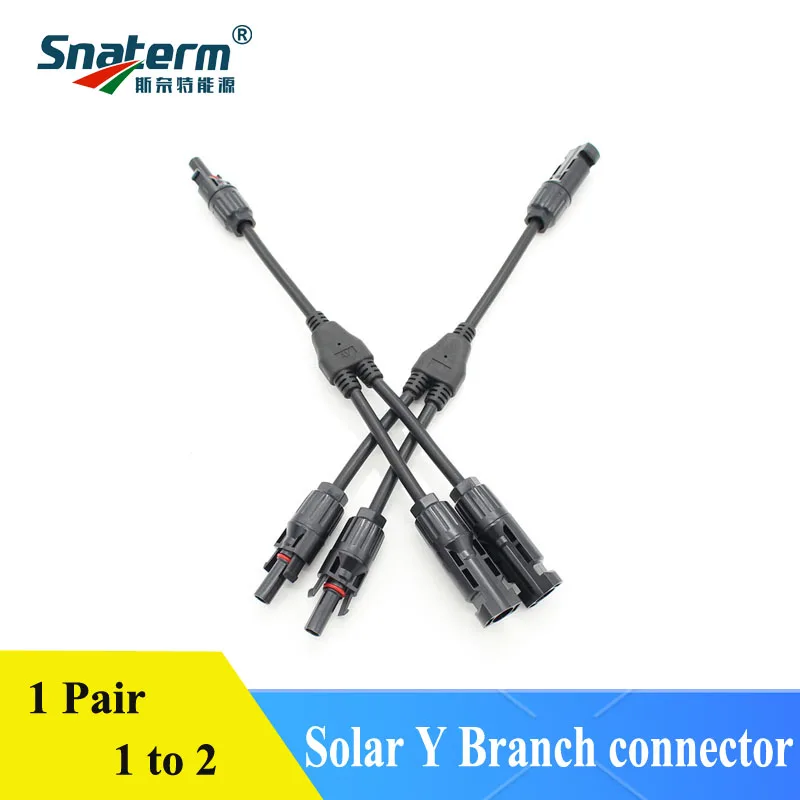 1Pair-2-To-1-Y-Branch-Parallel-Connection-1000V-30A-PV-T-Connector-With ...