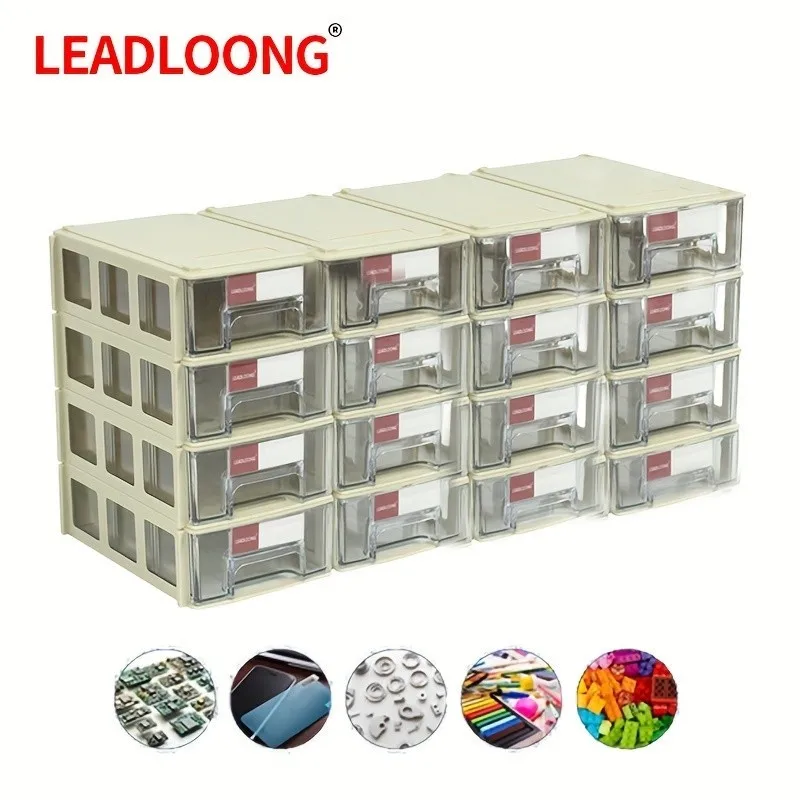 LEADLOONG-F0-8-16Pcs-Mini-Storage-Box-Stackable-Small-Tool-Storage-Bin ...