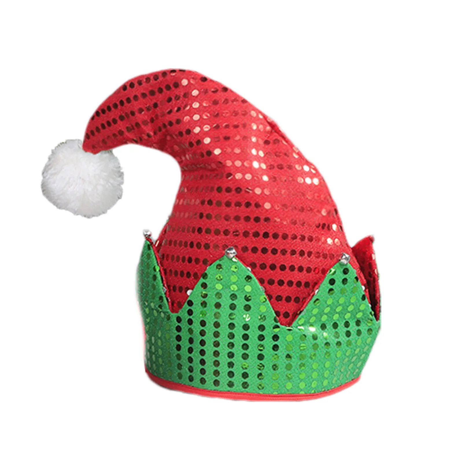 Christmas Elf Hat For Adults Children Red And Green Santa Hats Party ...