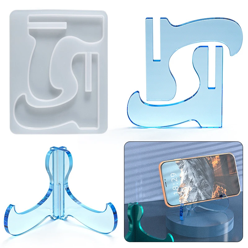 Phone-Holder-Epoxy-Resin-Mold-Silicone-Mold-DIY-Mobile-Phone-Tablet ...